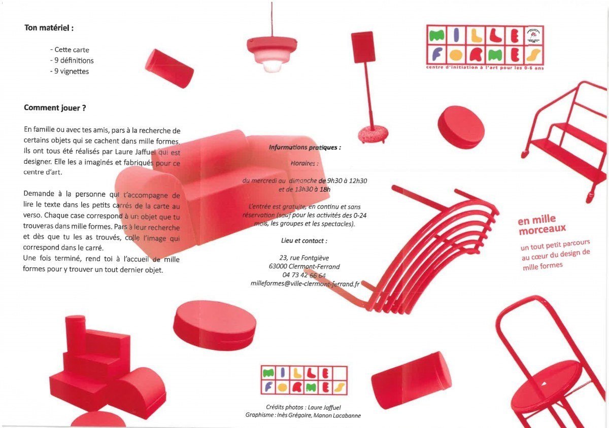 MILLE FORMES EN MILLE MORCEAUX · Laure Jaffuel — mille formes, centre d ...